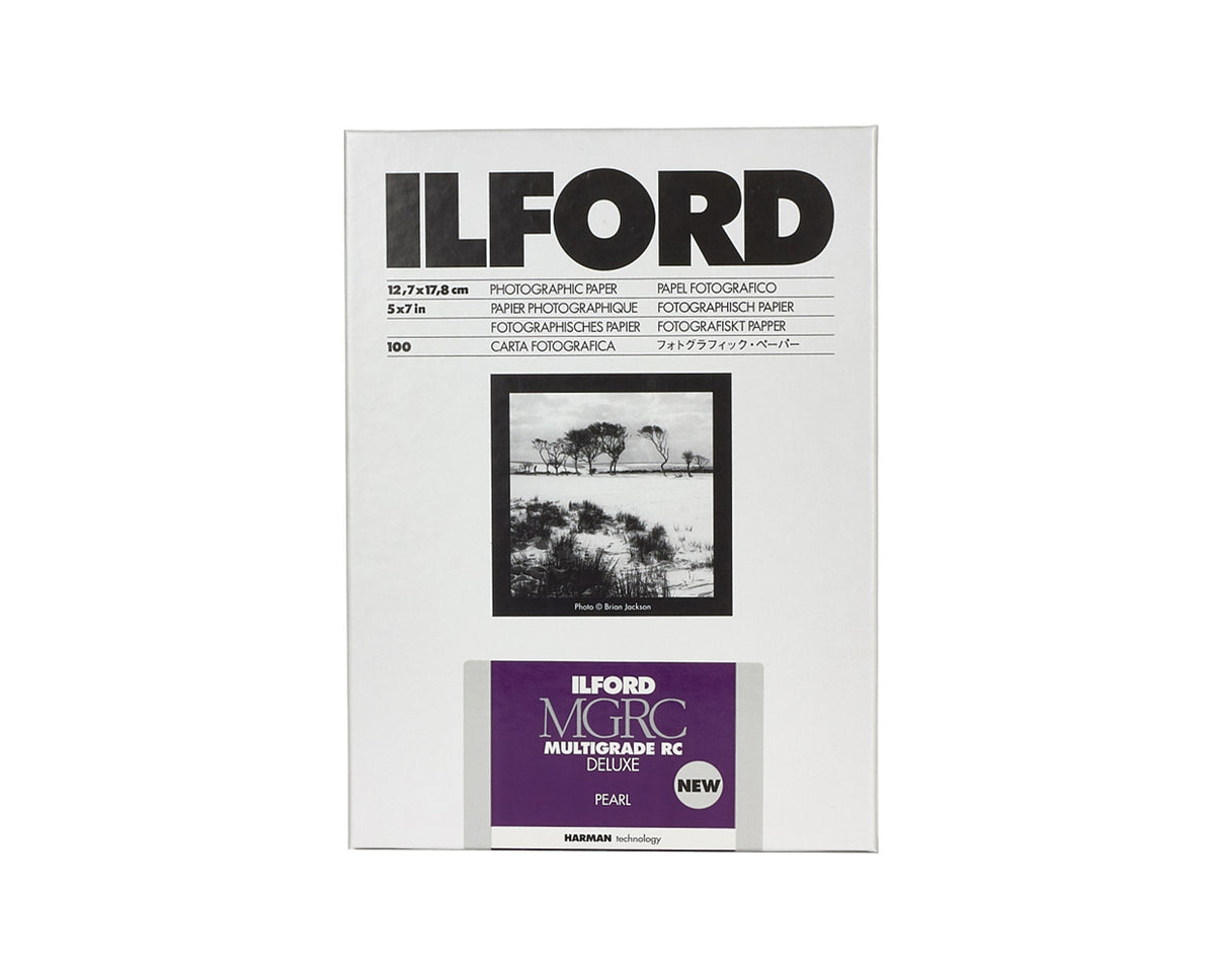 Ilford MGRC Multigrade RC Deluxe 5x7 (12.7x17.8) 100 Sheets Pearl Dark ...